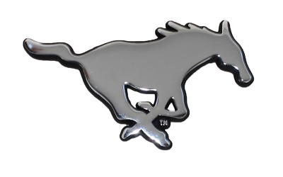 SMU Mustang Chrome Metal Auto Emblem | eBay