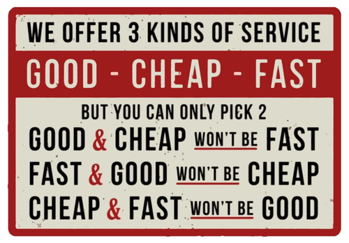 Mechanic Sign Humor Funny Quote - Good, Fast & Cheap Pick 2 STICKER | eBay