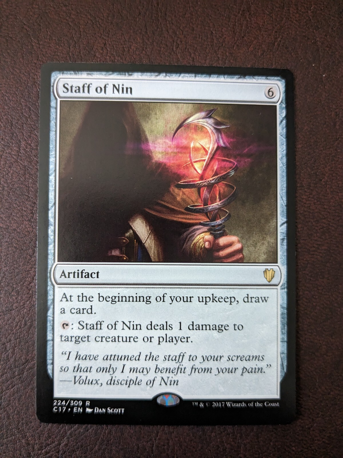 STAFF OF NIN C17 - Magic The Gathering MTG Collectible Card game rare ...