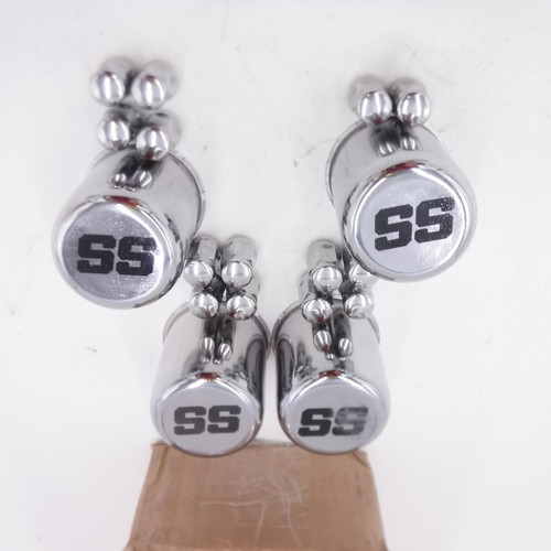 4 Pack Chrome SS Center Hub Caps Push Through w/Lug Nuts SEE DESC | eBay