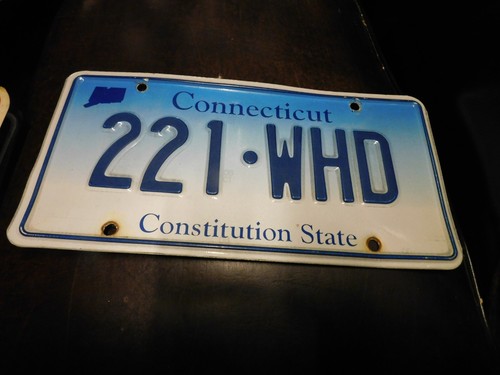 Connecticut License Plate CT Tag - 221 WHD | eBay