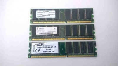 DDR1 RAM 512MB PC-3200 DDR 400 CL3 Double Sided Memory x 3 | eBay UK
