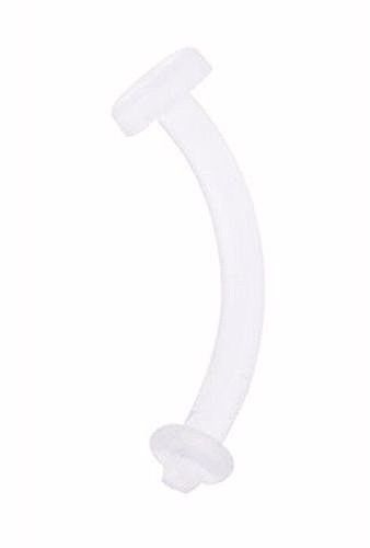 PAIR 16G Flexible EYEBROW LIP TRAGUS HELIX RETAINER CLEAR HIDE PIERCING ...