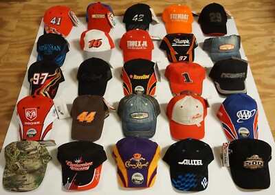 Lot of 25 NASCAR Racing Hats! NEW w/ tags! Gordon, Dale Jr, Harvick ...
