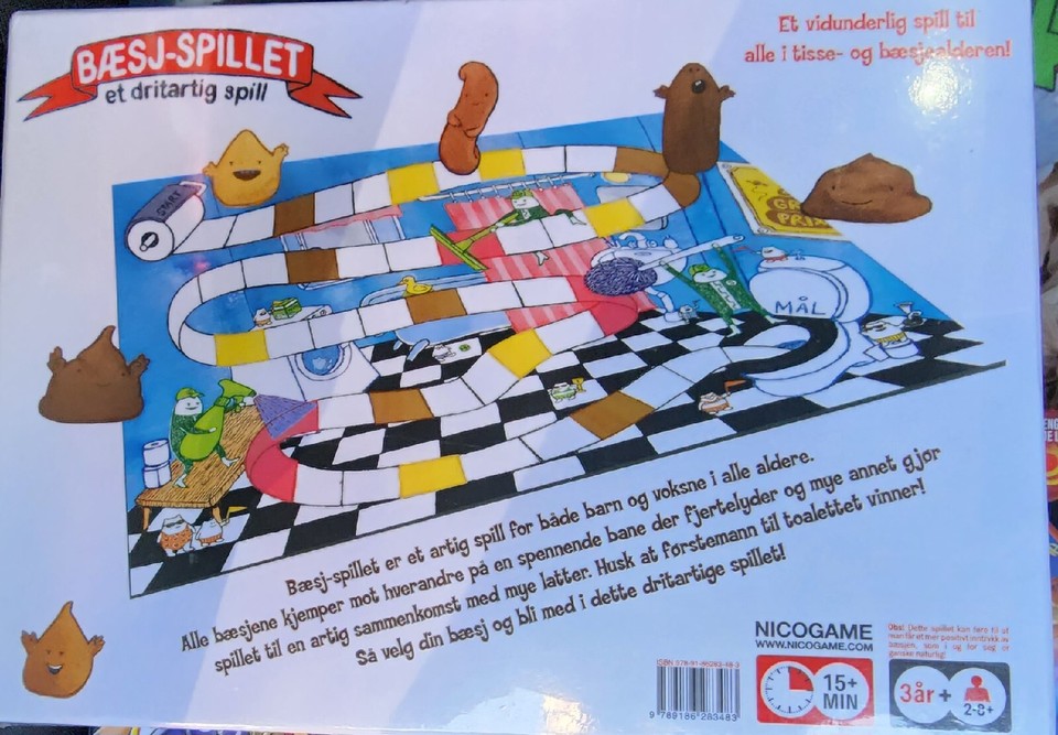 NicoGame "BAESJ-SPILLET, et dritartig spill" Sweden Board Game, Brand ...
