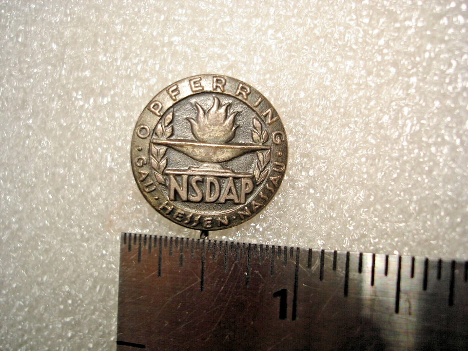 WWII GERMAN OPFERRING GAU HESSEN NASSAU NSDAP PIN | eBay