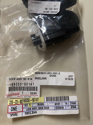 Toyota Genuine OEM 69350-60141 Back Door Lock Actuator Trunk Lift ...