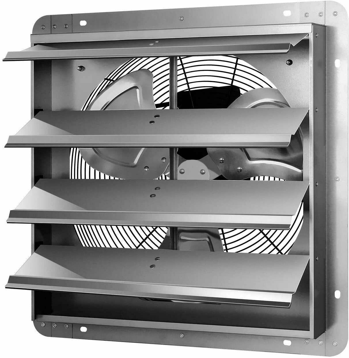 iPower 18 Inch Shutter Exhaust Fan Aluminum High Speed fan 1450 RPM ...