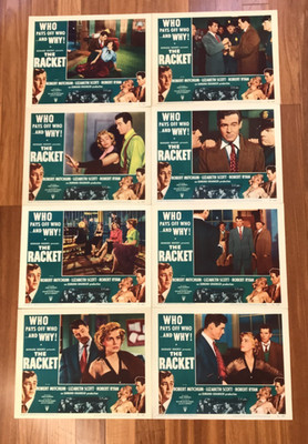 THE RACKET (1951) Film Noir LOBBY SET/Robert Mitchum/Lizabeth Scott ...