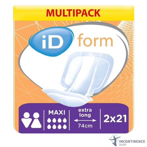 2x iD Form Maxi - Extra Long - Pack of 21 - Incontinence Pads - 3500ml ...