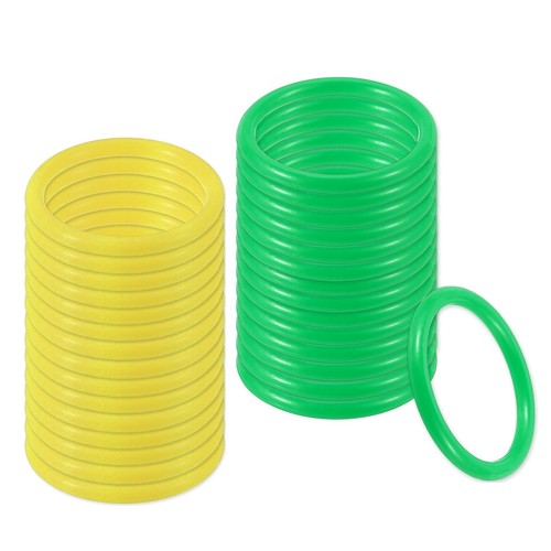 60 Pcs 2.8" Plastic Ring-Toss Rings for Bottles Carnival Rings Yellow ...