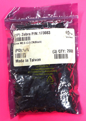 NEW(Lot of 2000)Zebra M2.5 L3.5 Screw 173083 | eBay