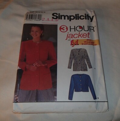 SIMPLICITY PATTERN 9082 ~ MISSES JACKET ~ SIZES 12 - 14 - 16 - 18 ...