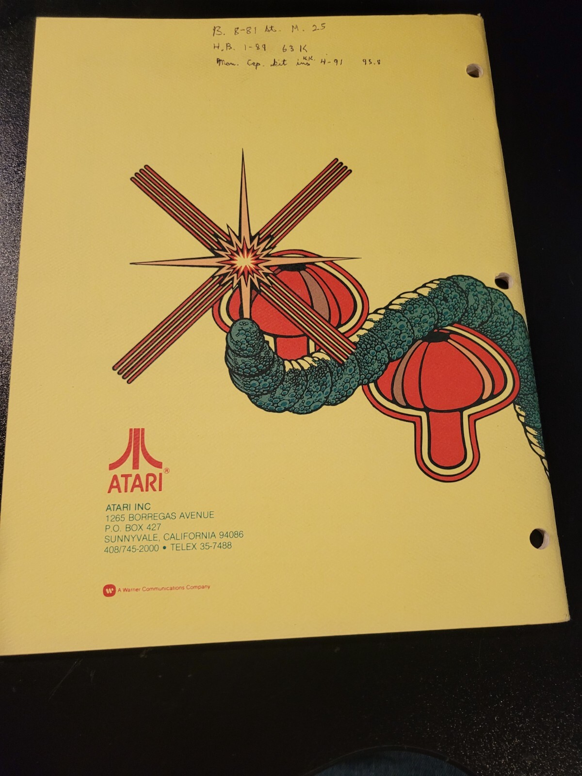 Original Atari Arcade Centipede Operations Service Manual + Schematic ...