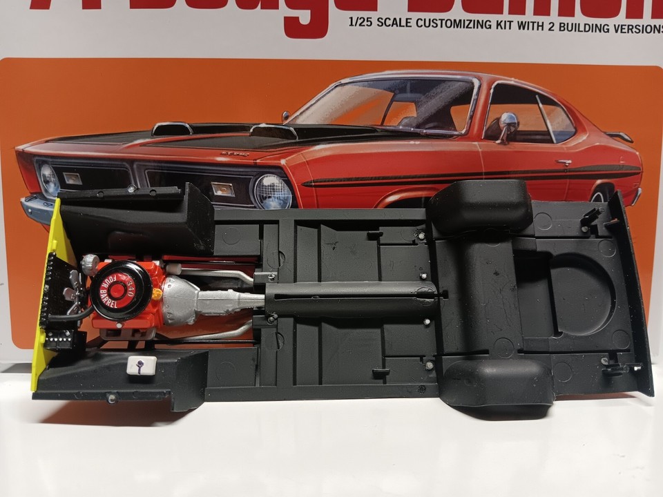 71 1971 Dodge Demon 1/25 MPC Built 340 Engine Frame Chassis Axle Rear ...
