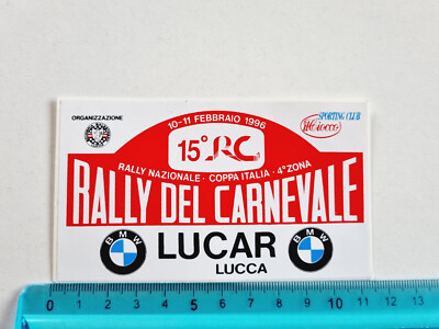 Sticker 15° Rally Del Carnevale 1996 Lucar Rallye Original New | eBay