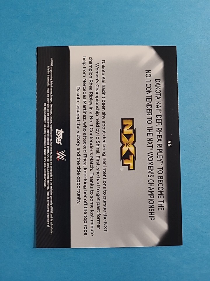 DAKOTA KAI & RHEA RIPLEY 2021 TOPPS WWE WOMEN'S DIVISION WRESTLING CARD ...