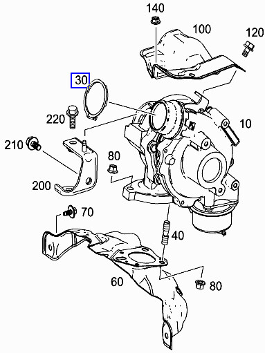 Mercedes OM607 Engine Turbo Air Intake Hose Pipe Clip A6071410051 New ...