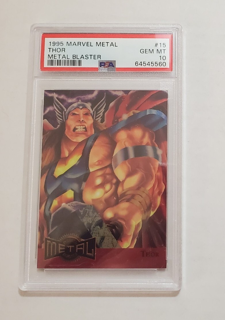 1995 Marvel Metal Thor Metal Blaster #15 PSA 10 Low Pop SP Gem Mint ...