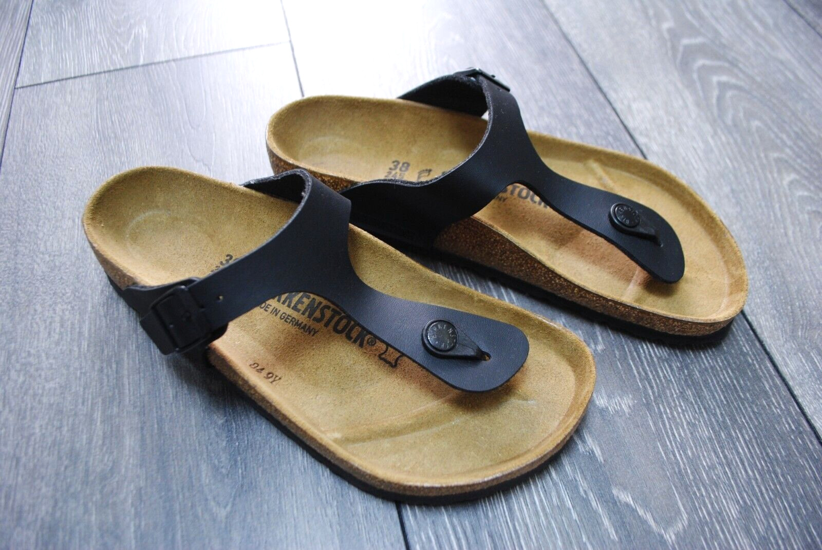 BIRKENSTOCK GERMANY GIZEH SANDALS WOMENS BLACK COLOR … - Gem