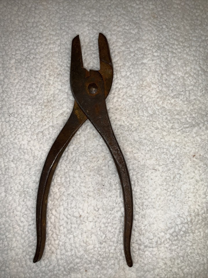 Vintage Dunlap Bent Nose Slip Joint 8 Inch Pliers w / Wire Cutter ...