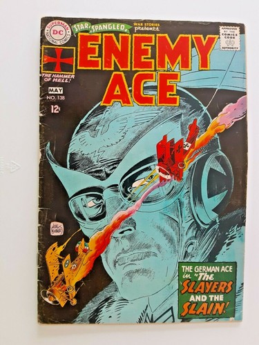Enemy Ace Star Spangled War Stories 138 Kubert Art 1968 silver age | eBay