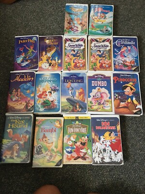 Walt Disney Classic Vhs Tapes Rare Lot Of 15 | eBay