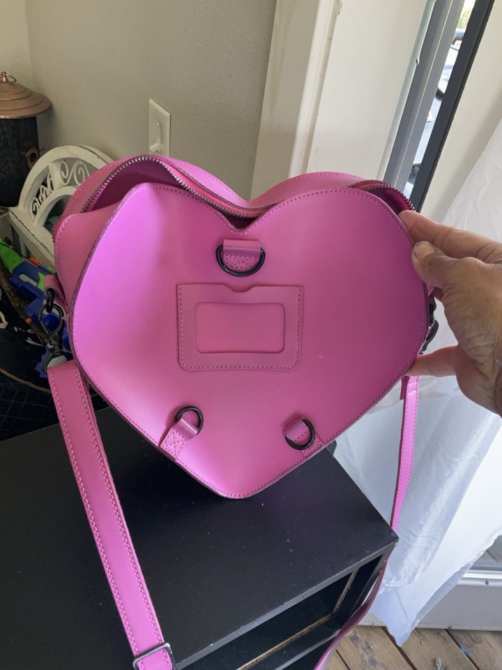 Rare Dr. Martens Pink Heart Crossbody Satchel Bag Buckle Zip Adjustable ...