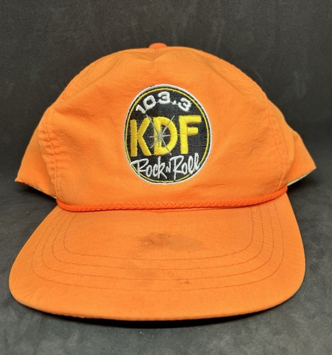 103 KDF- Rare WKDF 90’s Logo Staff Hat Orange Nylon Used | eBay