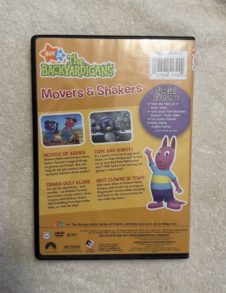 Backyardigans — Movers & Shakers (DVD, 2007) Nickelodeon Nick Jr kids ...