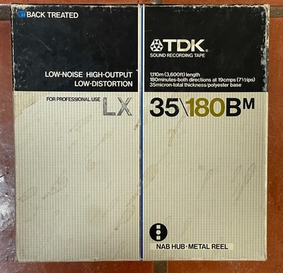 One TDK LX 35/180BM METAL TAPE Sound Recording Tape Reel to Reel 10.5 ...