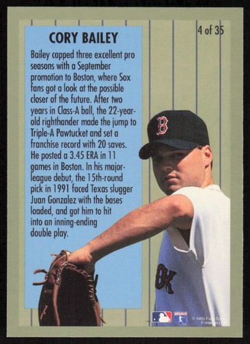 1994 Fleer Major League Prospects #4 Cory Bailey | eBay
