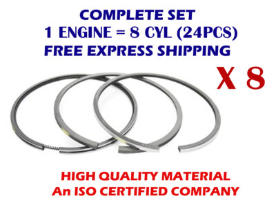 Piston Rings Set 4.155" +.030 oversize fits for Chevy 400 SBC Mahle ...