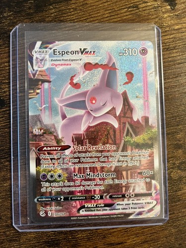 Pokemon TCG Espeon VMAX Alternate Alt Art 270/264 Fusion Strike Near ...