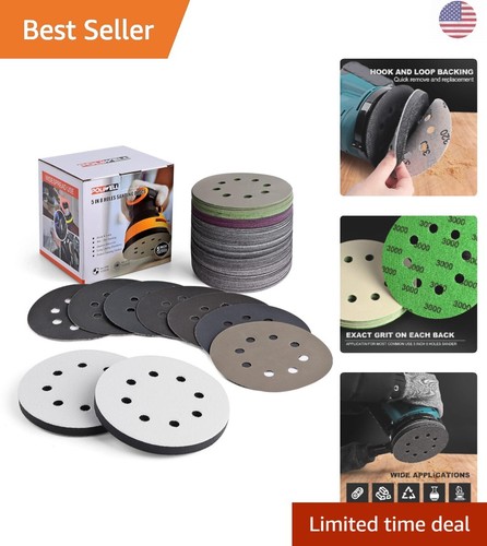 Multi-Pack Assorted Interface Pads - Premium Sanding Discs - 5 Inch - 8 ...