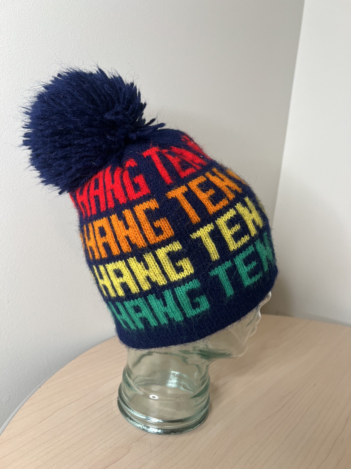 RARE Vintage Hang Ten Brand Surfing Logo Knit Winter … - Gem