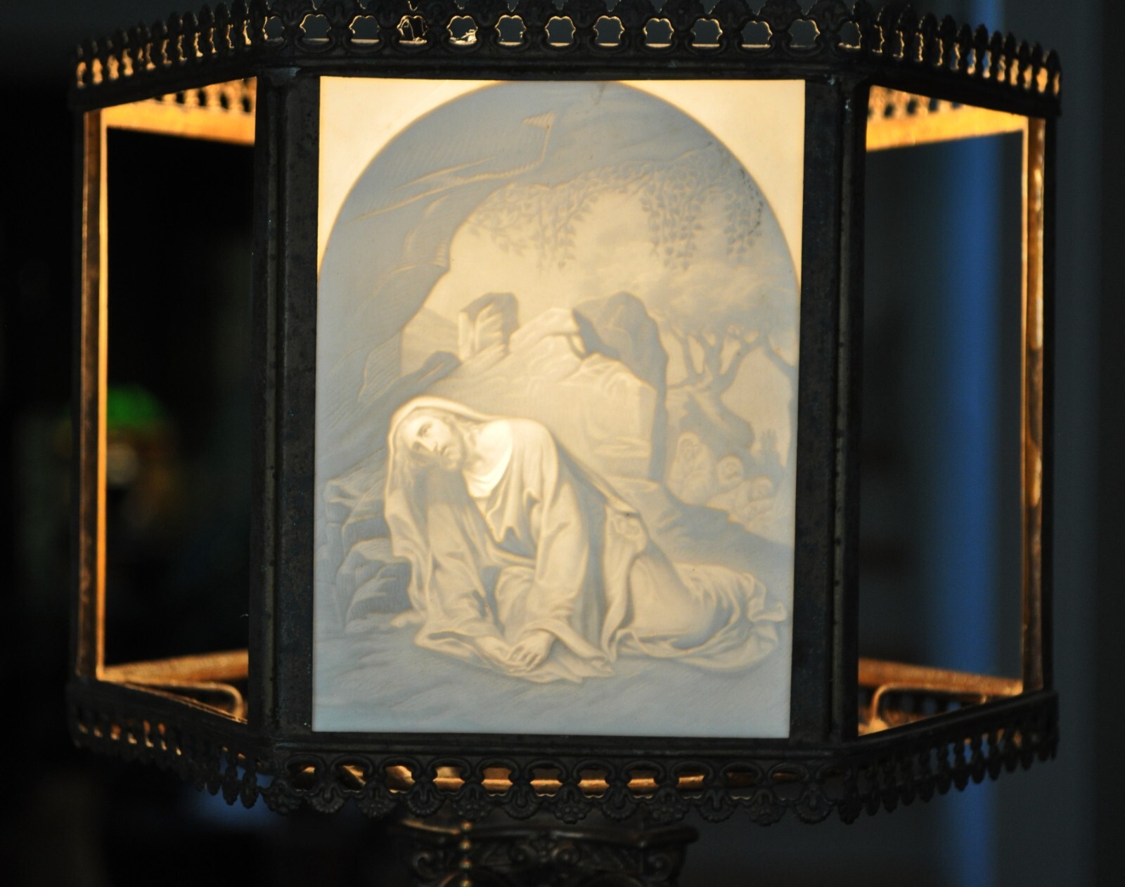 Victorian Lithophane Panel Table Lamp Base Lamp Stand | eBay