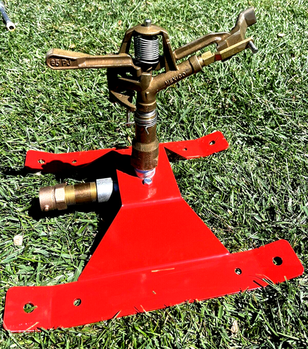 BIG RED 1" SPRINKLER SLED BASE W/ RAIN BIRD #65PJ BRASS IMPACT ...