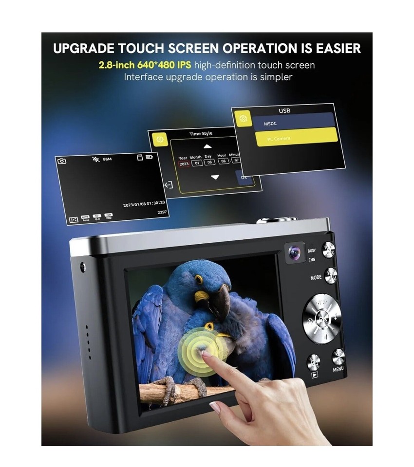 5K Digital Camera 2024 Newest 56MP Cameras for Photography Autofocus ...