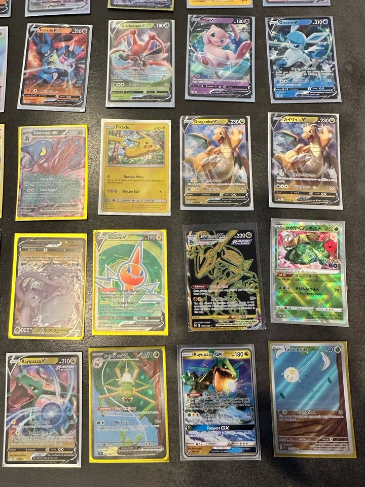 Pokémon GX V EX Holo Foil Card Lot Mewtwo Pikachu Eevee Lucario Snorlax ...