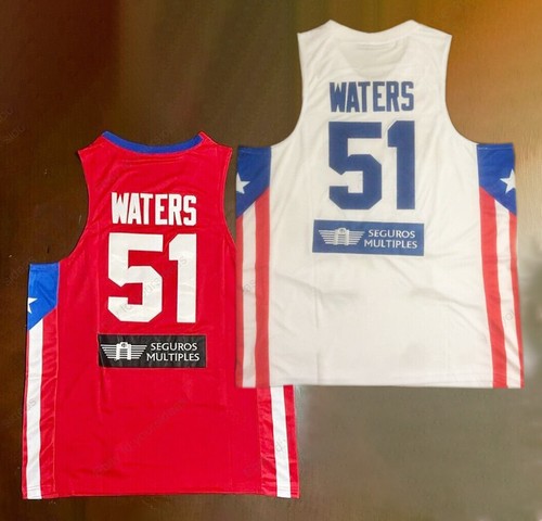 Custom Alvarado #10 Waters #51 Team Puerto Rico Basketball Jersey White ...