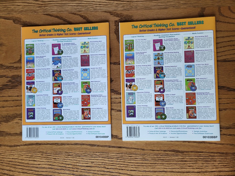 Dr. Funster's Think a Minutes Level B Book 1 and 2 for Grades 4 & 5 ...