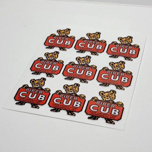 0.75 Inch Piper Cub Aircraft Co. Vintage Style Airplane Decals / Vinyl ...