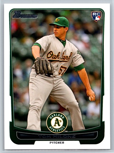 2012 Bowman Draft Picks & Prospects Tom Milone Rookie Oakland Athletics ...