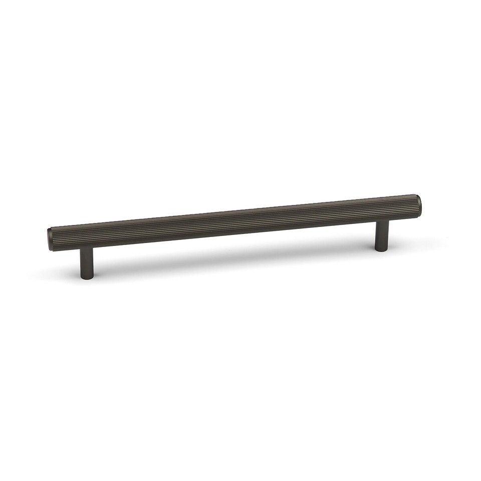 Dark Grey Kitchen Handles Reeded Knurled Grooved Cupboard Drawer Door ...