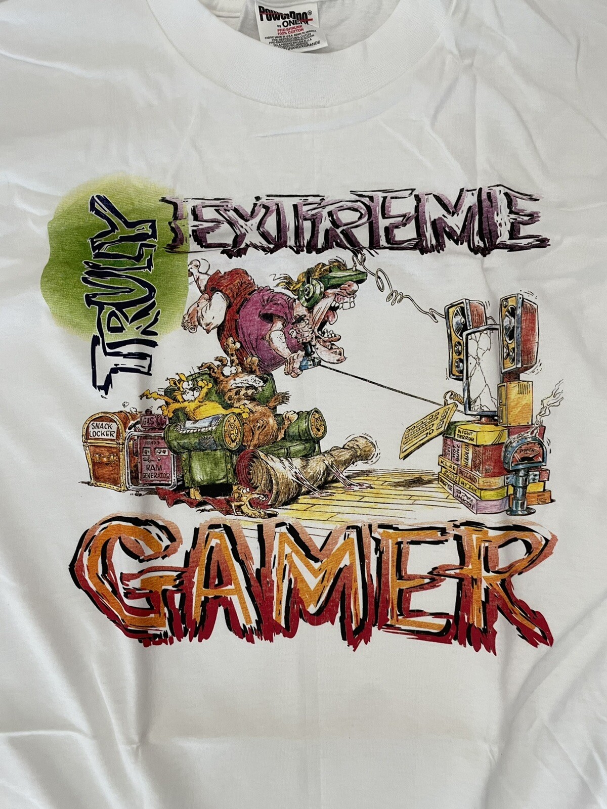 Vintage 80s Egghead Software "EXTREME GAMER" T-Shirt (100602) Size XL ...