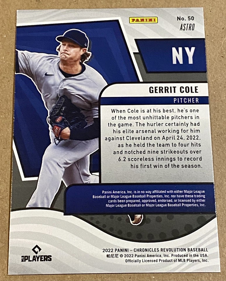 2022 Panini Chronicles - Revolution Astro #50 Gerrit Cole | eBay