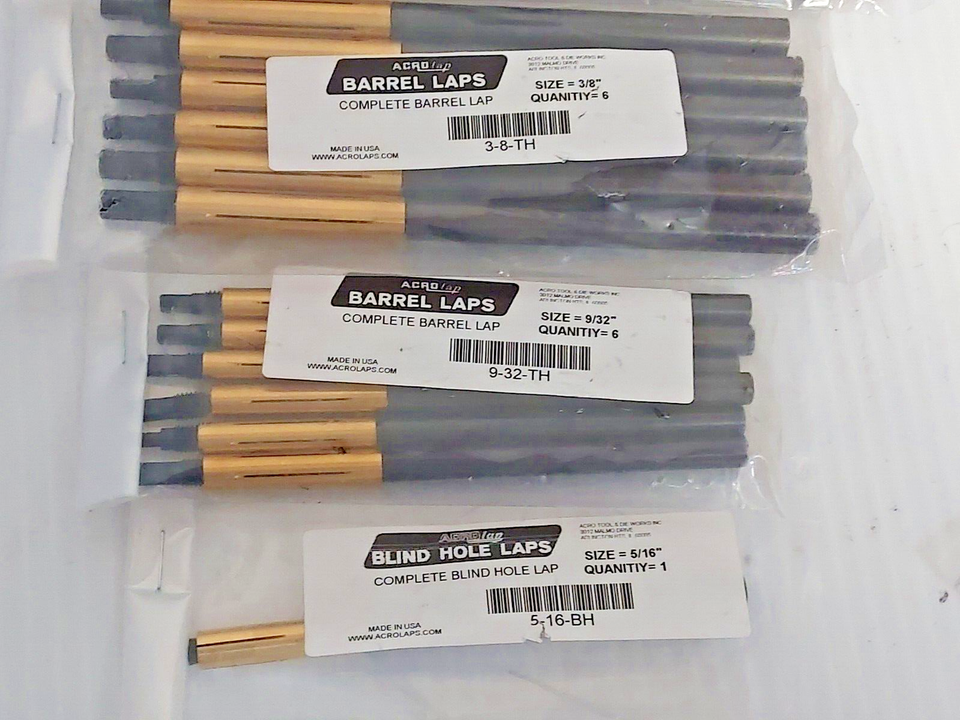 ACRO TOOLS ACROLAP BRASS BARREL LAP LAPPING TOOLS - NEW pkgs | eBay