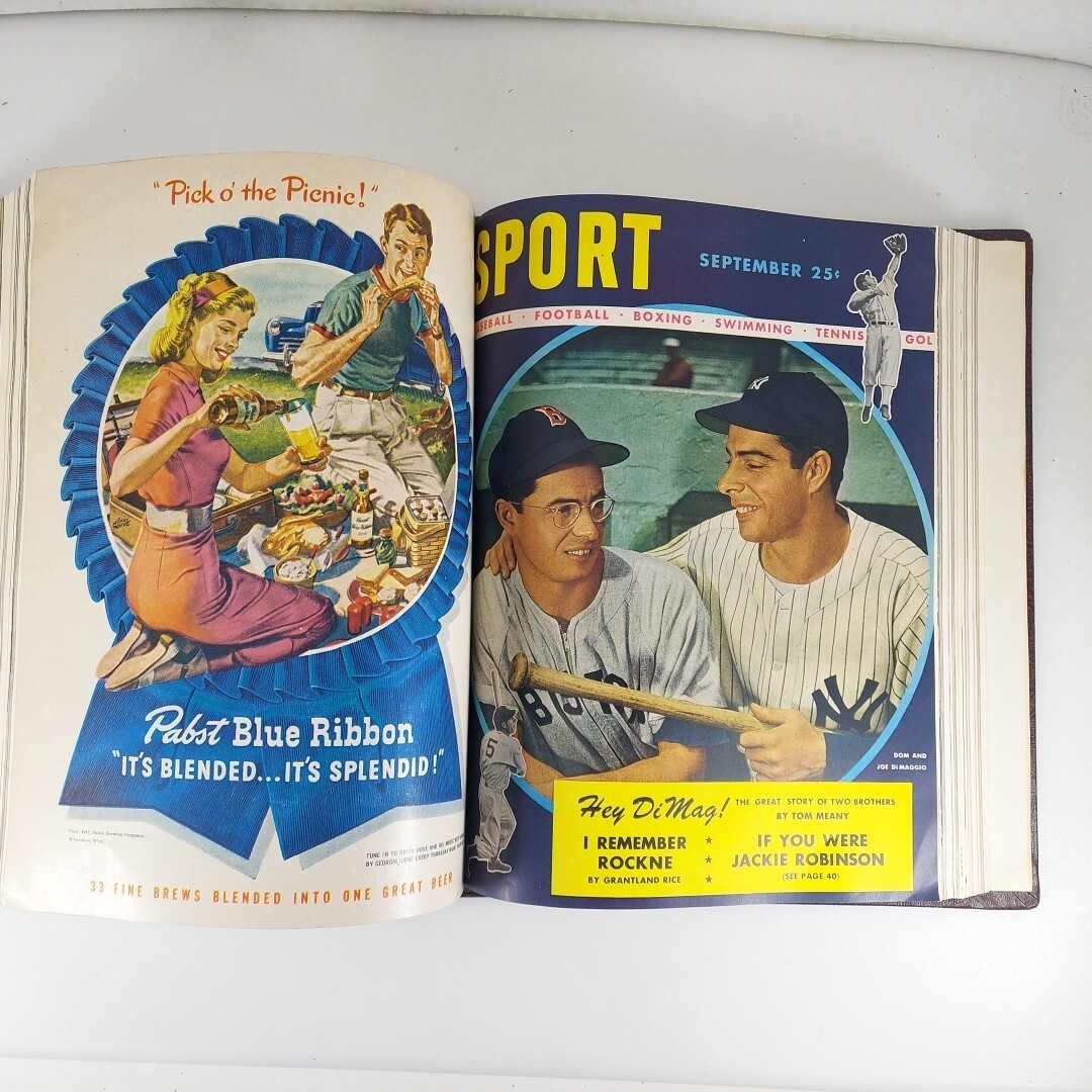 Sport Magazine Full Year 1947 Bound Ted Williams, Alex Groza, Leo ...