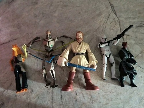 Star Wars Disney Figures Lot Of 5 Figures, Jar Jar, Darth | eBay